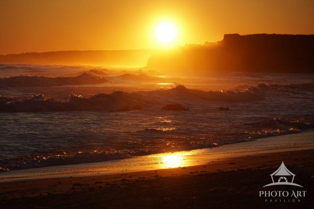 Illuminating Sunset at Ditch Plains Beach Photo Art Pavilion