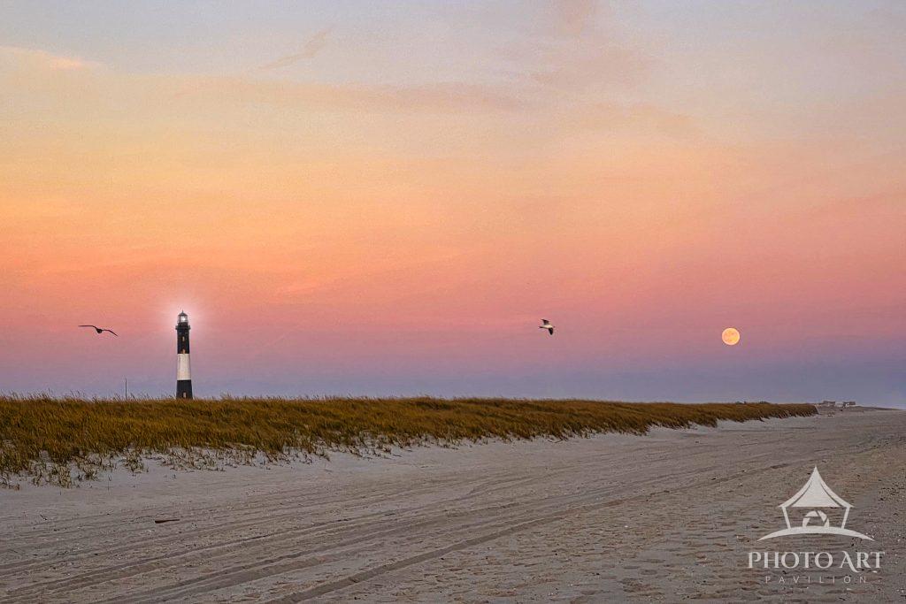 MOONRISE OVER FIRE ISLAND Photo Art Pavilion