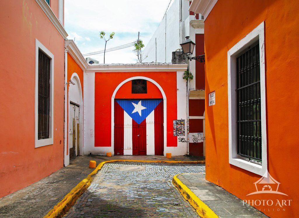 Puerto Rican Flag 2 - Old San Juan, P.R. Photo Art Pavilion