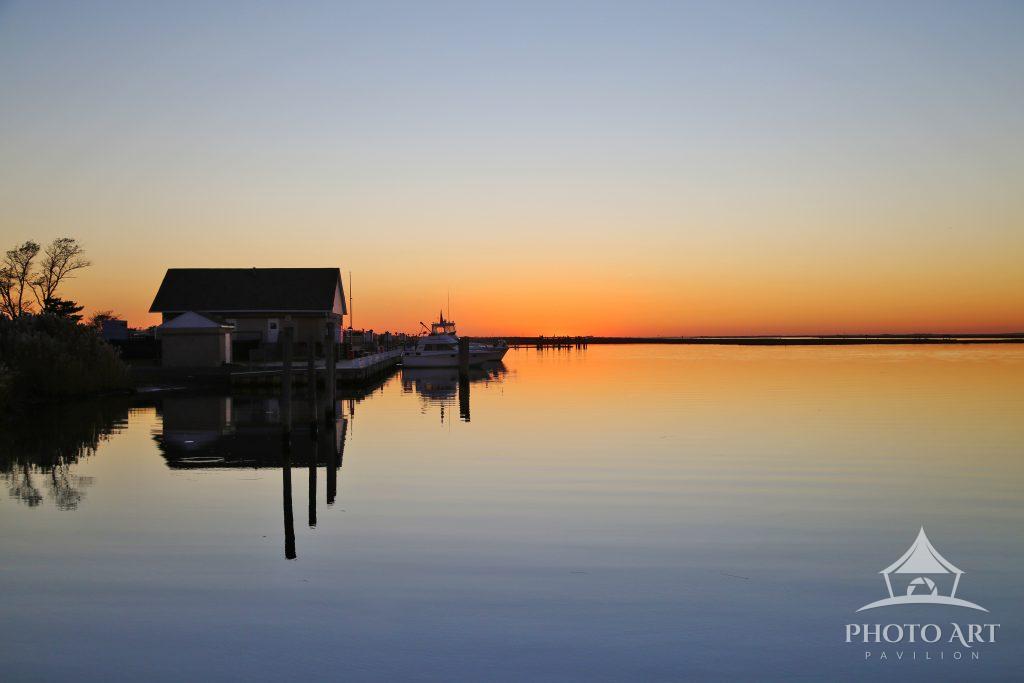 Cedar Beach Marina Sunset Photo Art Pavilion