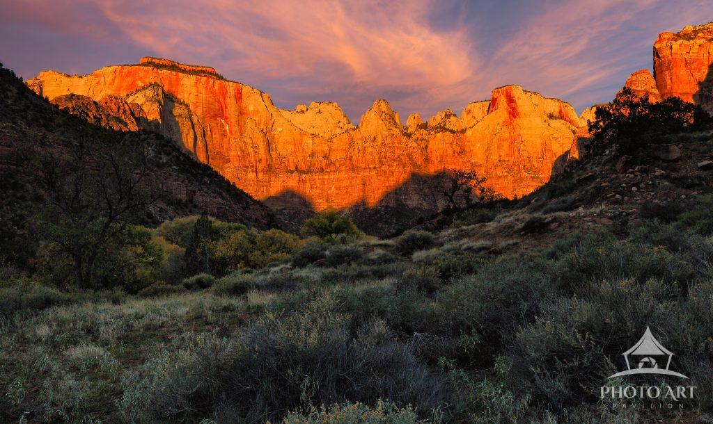 Zion National Park Sunrise Photo Art Pavilion