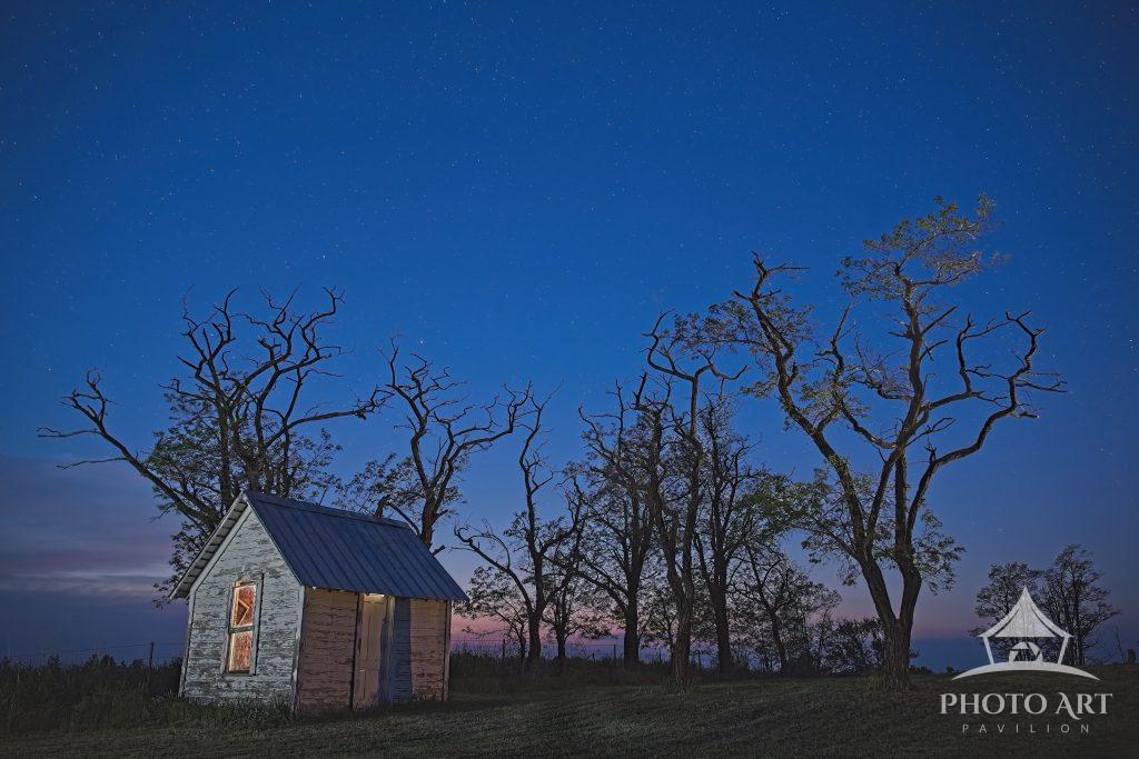 Storage Shed at Night - Photo Art Pavilion