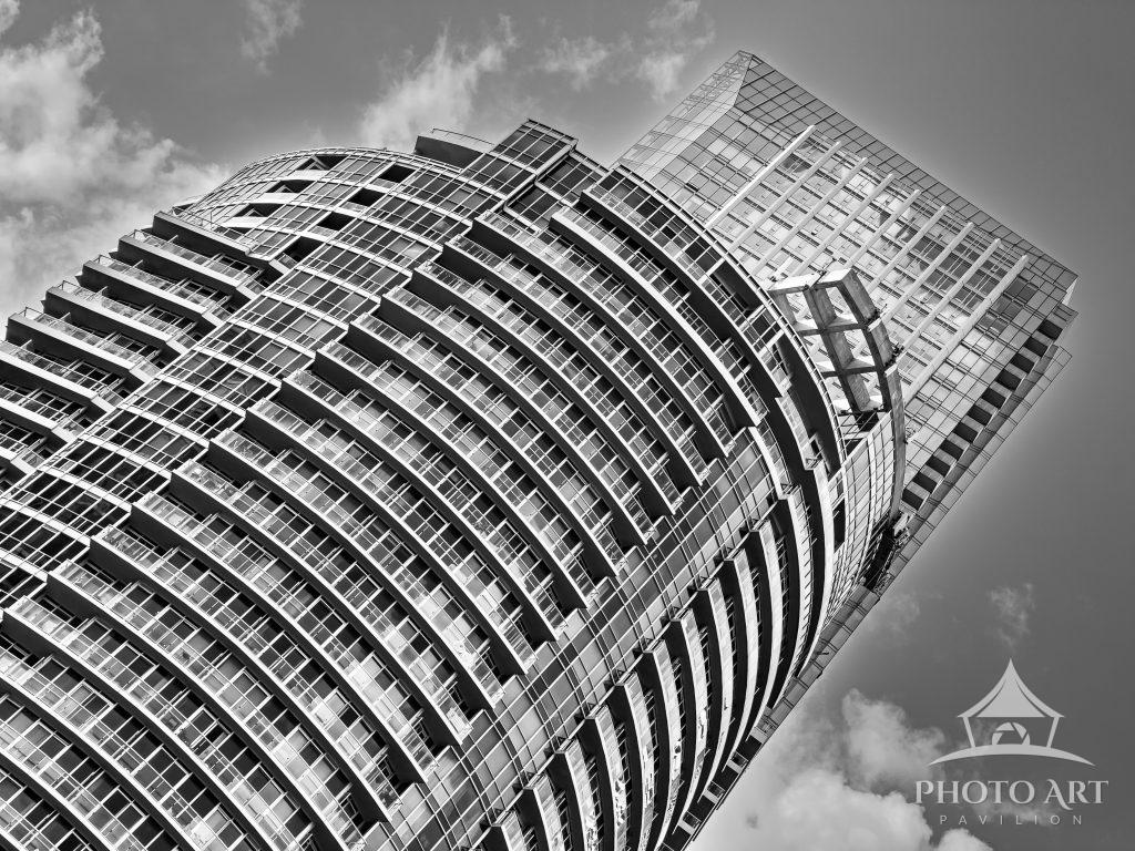 Leaning building B&W Photo Art Pavilion