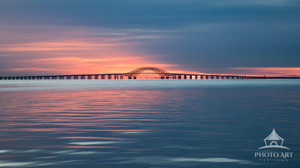 Blue & Pink Bridge Sunrise 4 Photo Art Pavilion