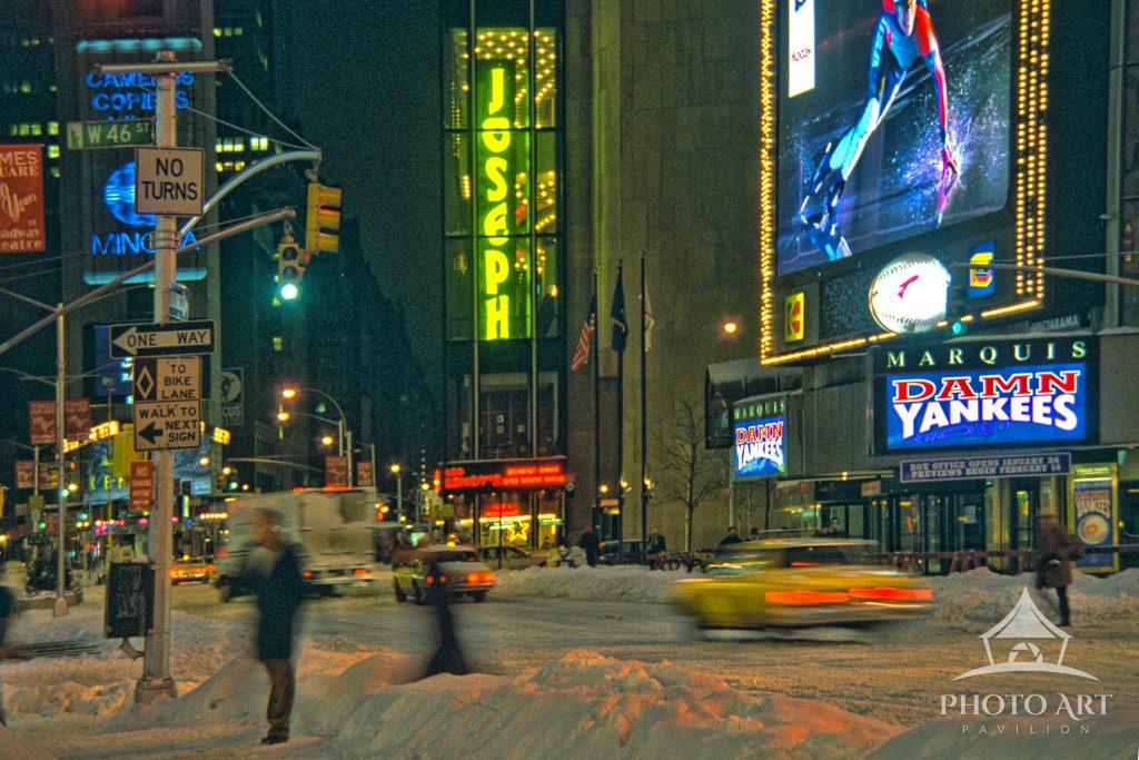 Times Square Snowfall Photo Art Pavilion