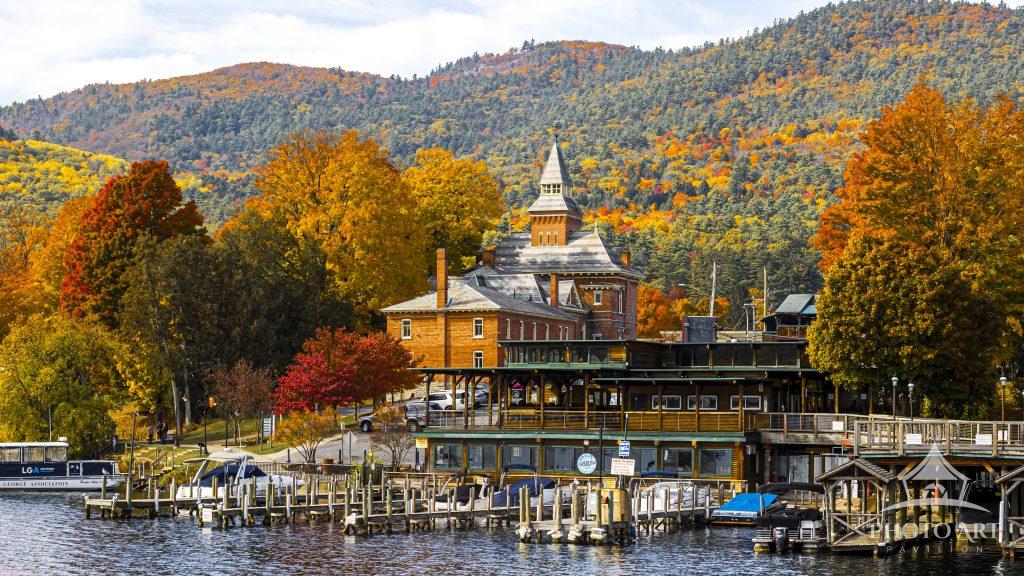 Downtown Lake George Fall Foliage Photo Art Pavilion