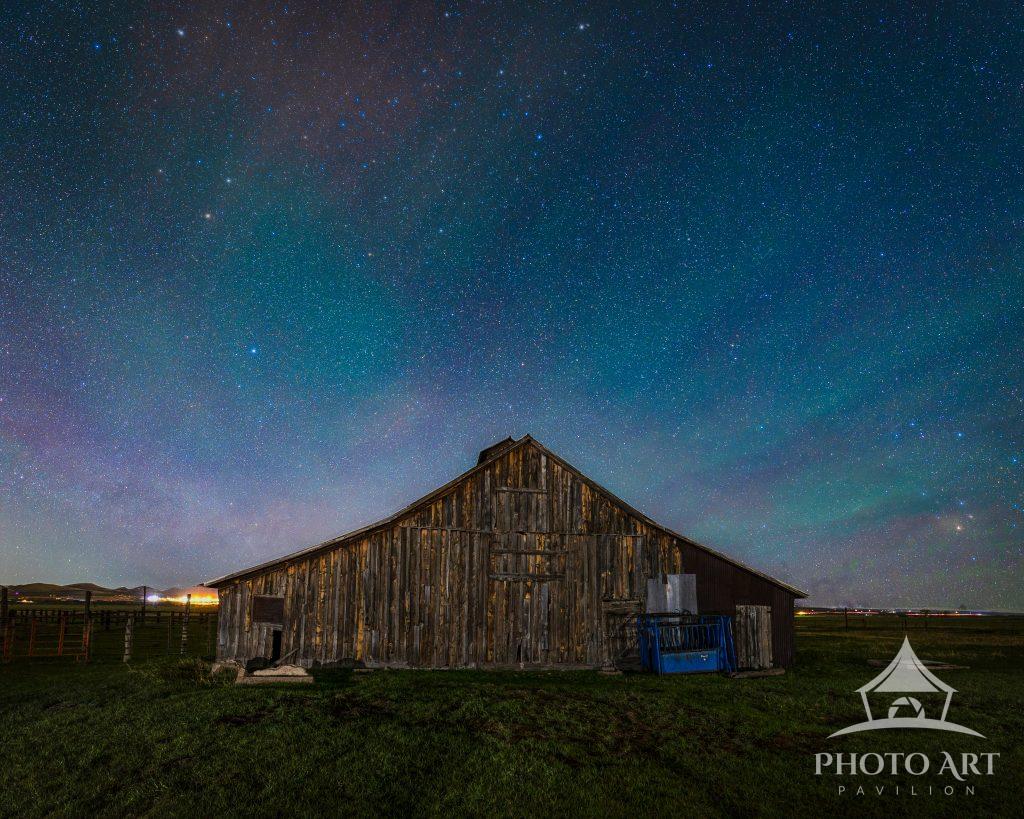Stars and Airglow above Historic Barn Photo Art Pavilion